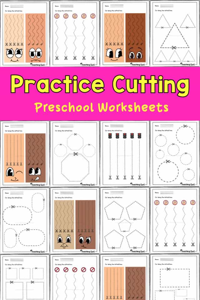 Cutting Worksheets - The Teaching Aunt