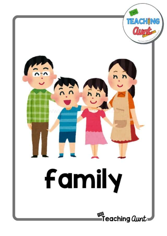 Family Flashcards - The Teaching Aunt