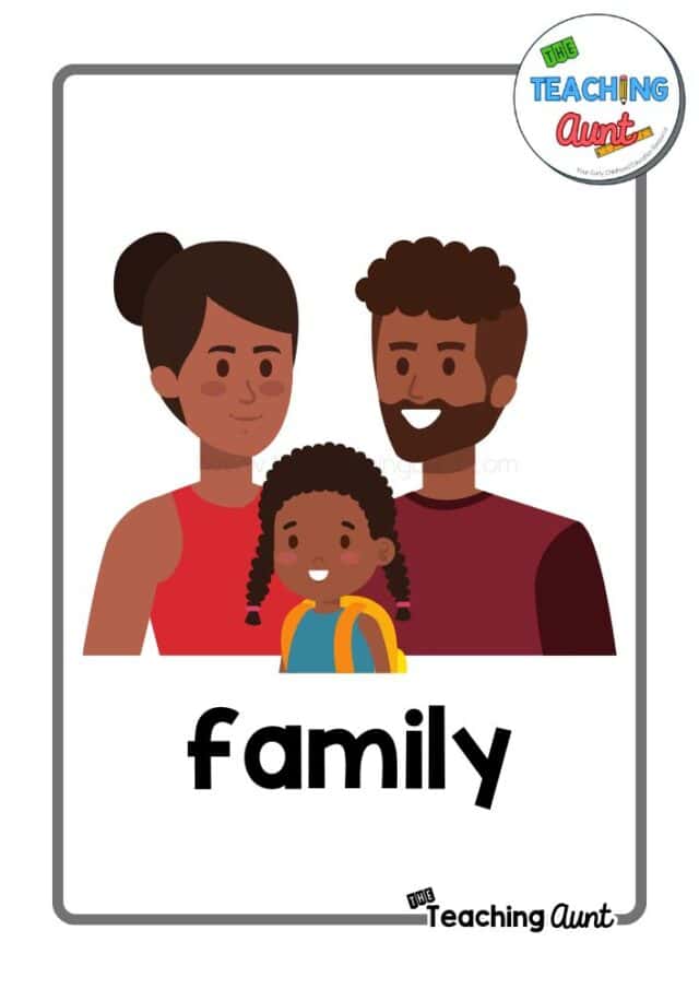 Family Flashcards - The Teaching Aunt