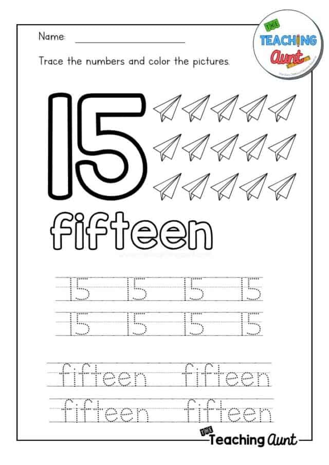 Number Tracing Worksheets - The Teaching Aunt