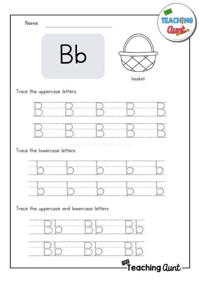 Free Alphabet Worksheets - The Teaching Aunt
