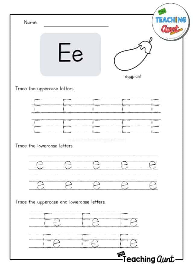 Free Alphabet Worksheets - The Teaching Aunt