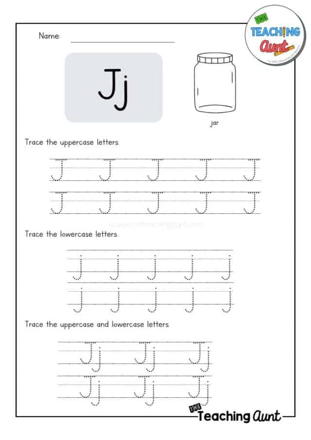 Free Alphabet Worksheets - The Teaching Aunt