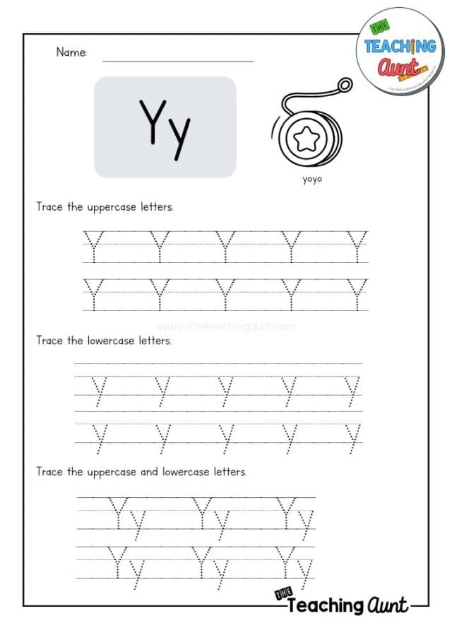 Free Alphabet Worksheets - The Teaching Aunt