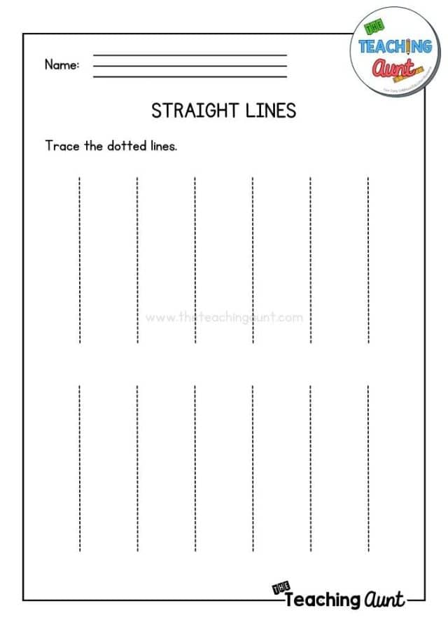 Tracing Lines Worksheets (Free Pre-Writing & Writing Line Printables ...